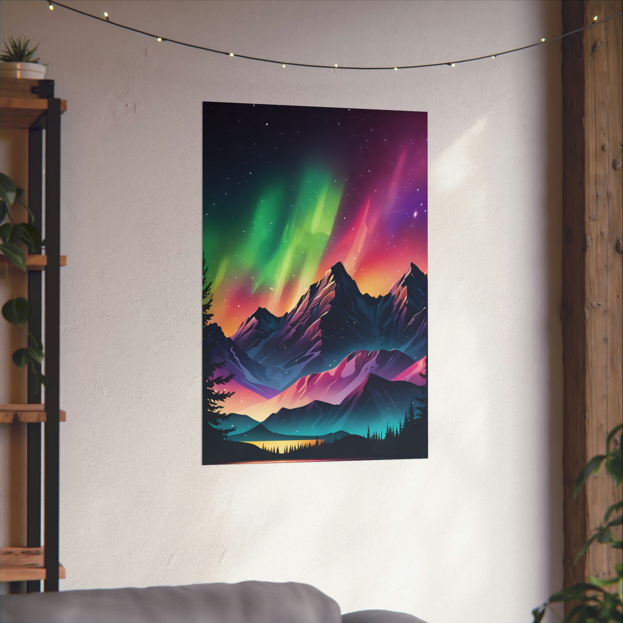 Northern Lights Poster Aurora Borealis Poster, Northern Lights Poster ...