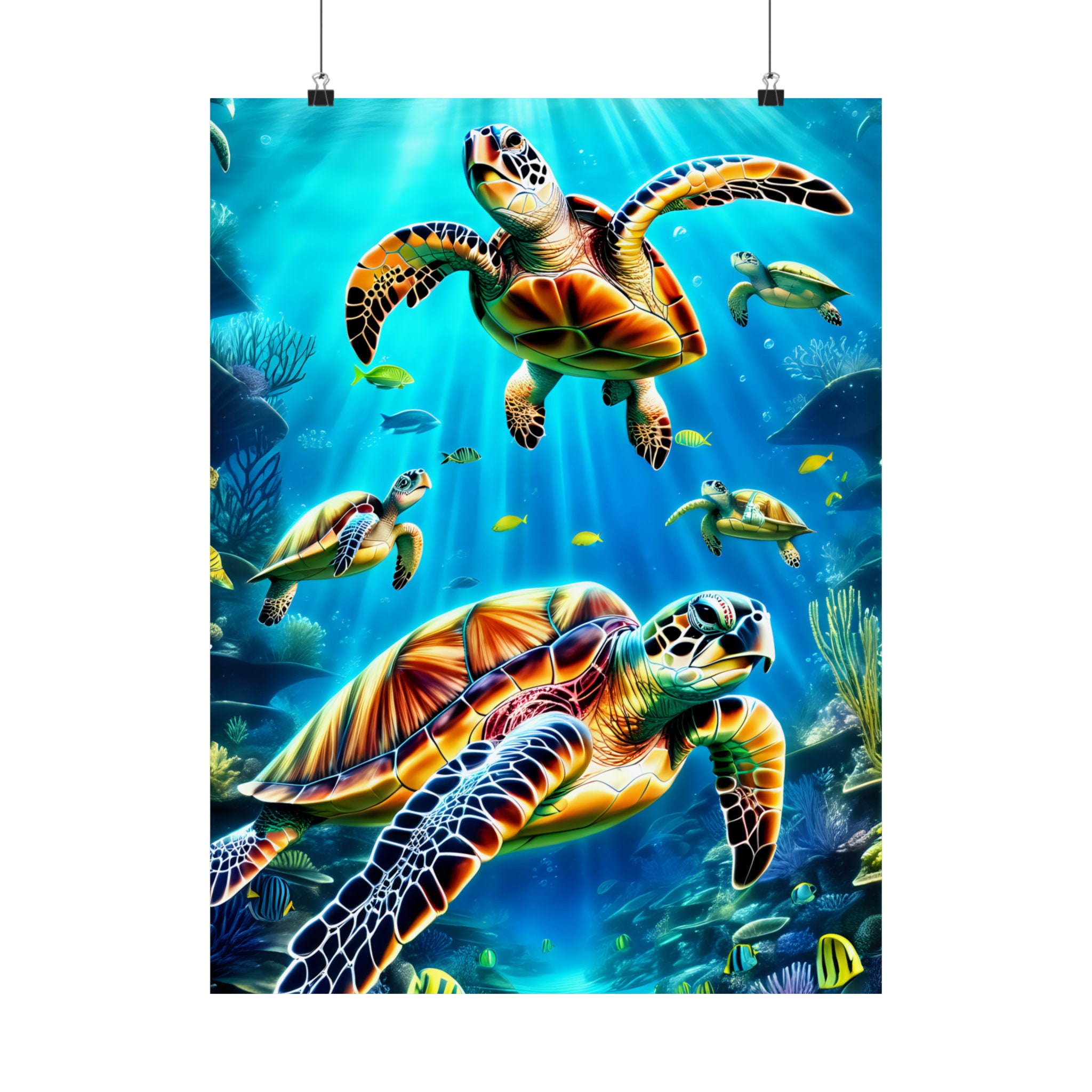 Sea Turtle Poster, Cute Turtle Poster, Turtle Poster, Turtle ...