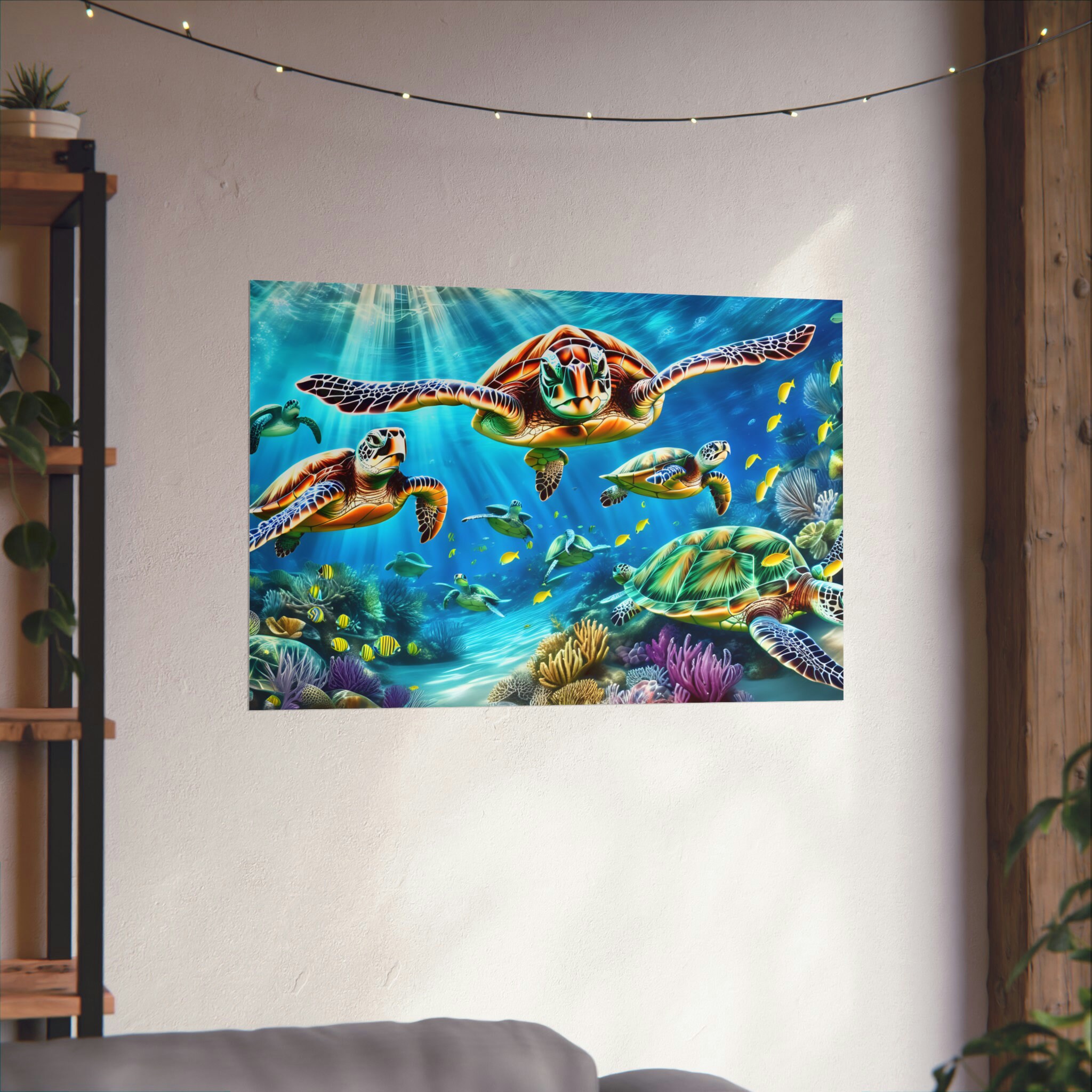 Sea Turtle Poster, Cute Turtle Poster, Turtle Poster, Turtle ...