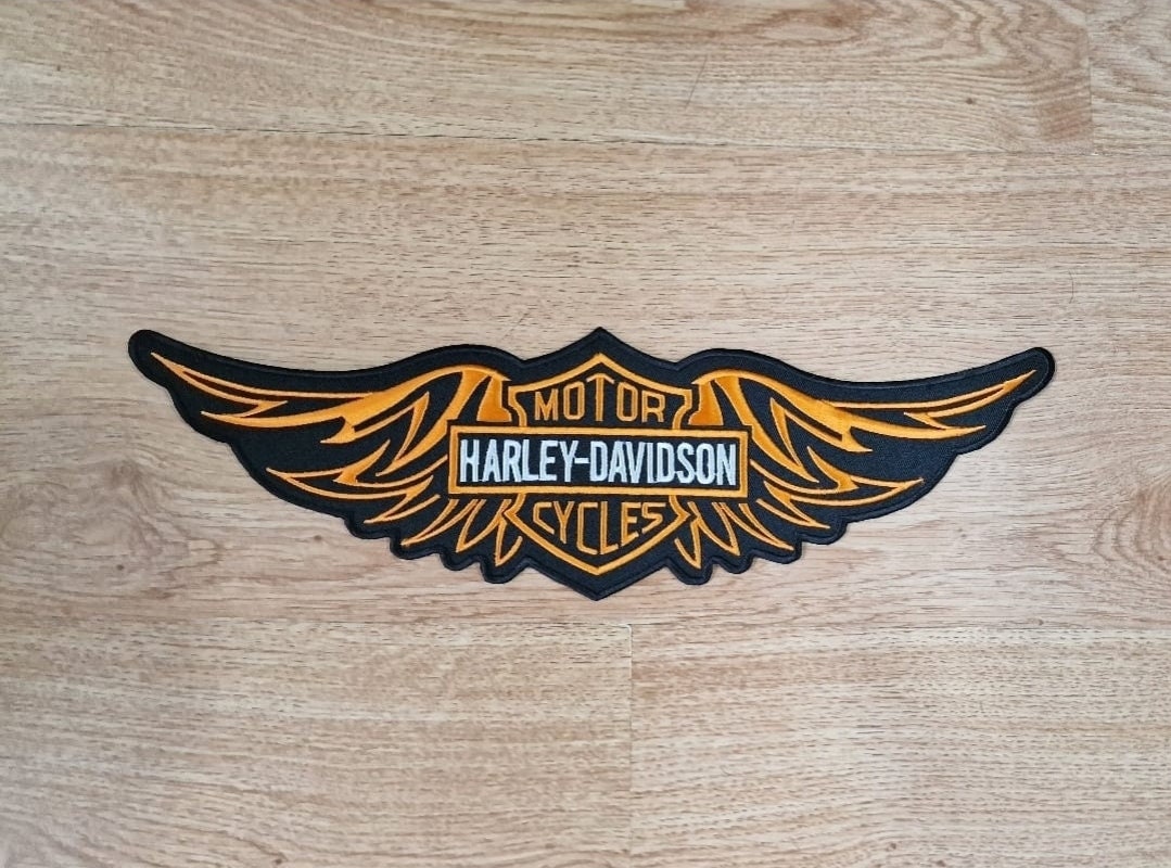 Harley Davidson Embroidered Patch Harley Logo Wing Motorcycle Jacket 15 ...