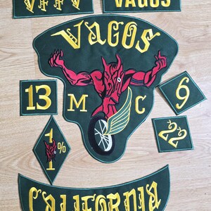 Vagos Nomads Mc 35cm Iron on Embroidered Set - Etsy