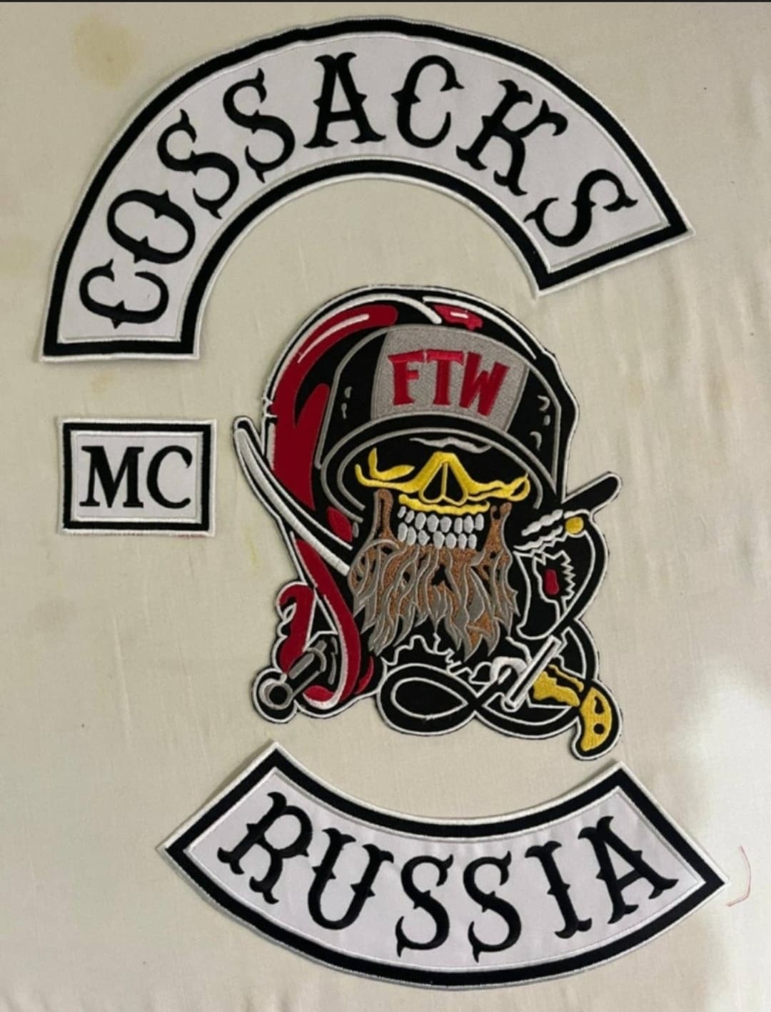 Cossacks Ftw Russia Embroidery Patches for Jackets and Vest 35cm Set of ...