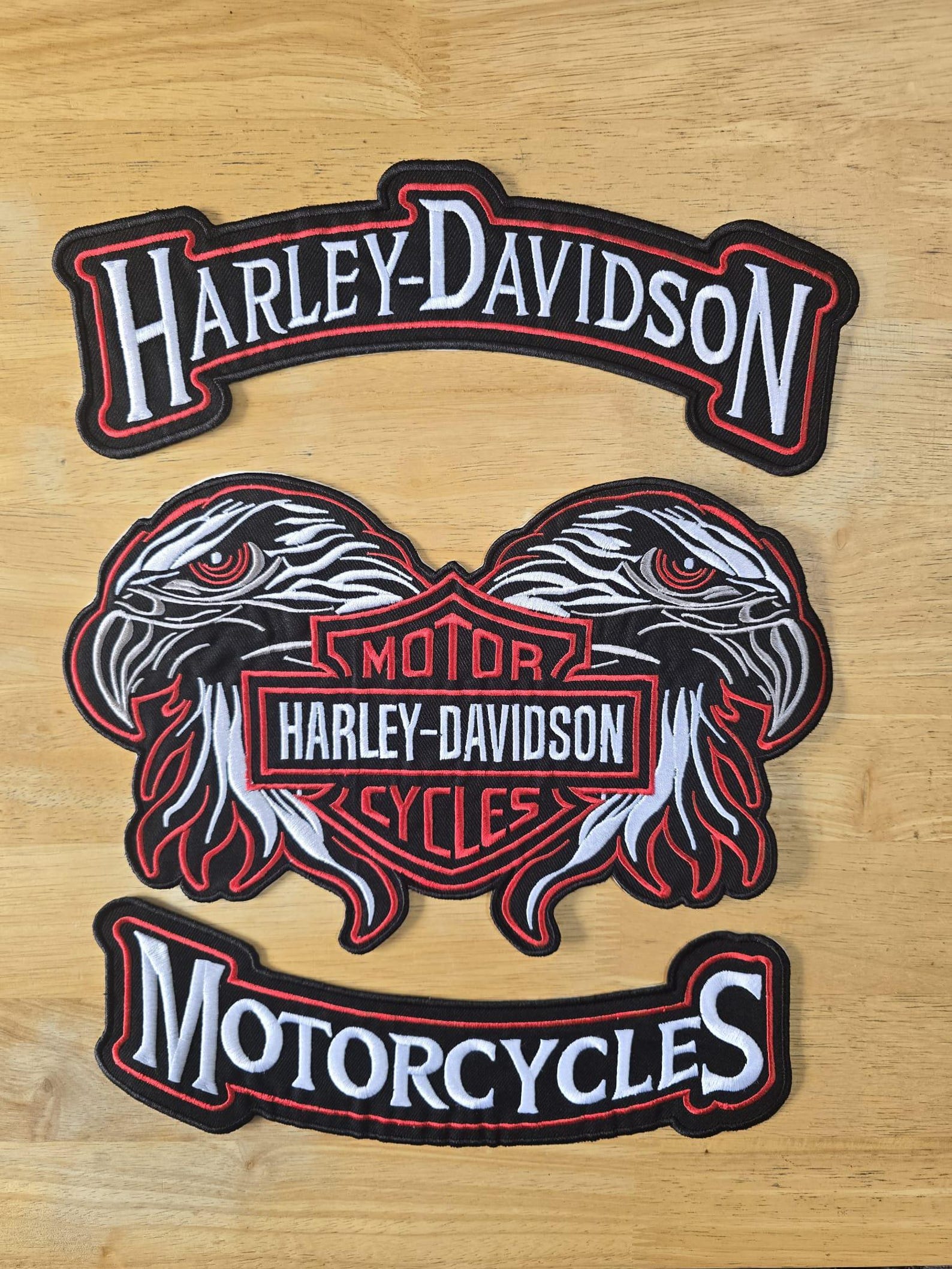 Harley Davidson Patch 3 Piece Blue Eagle Patches for Jacket ...