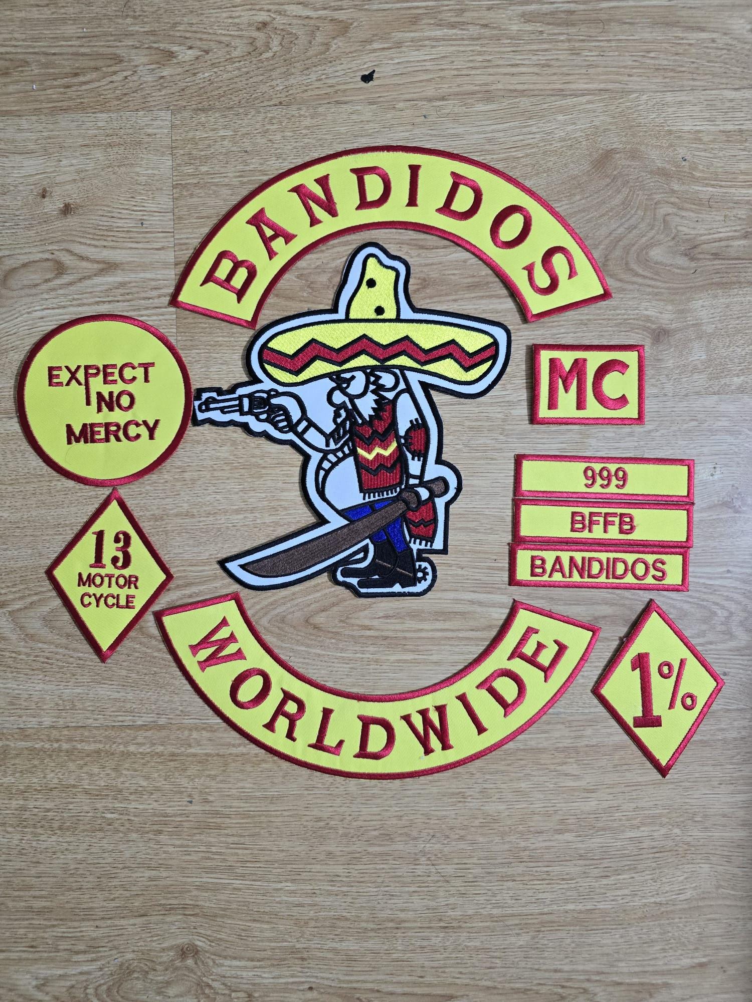 Bandidos Embroidery Patches Sets Iron on Size Large for Adult Jacket or Vest - Etsy