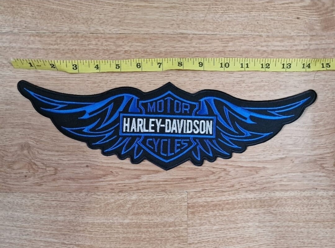 Harley Davidson Embroidered Patch Harley Logo Wing Motorcycle Jacket 15 ...