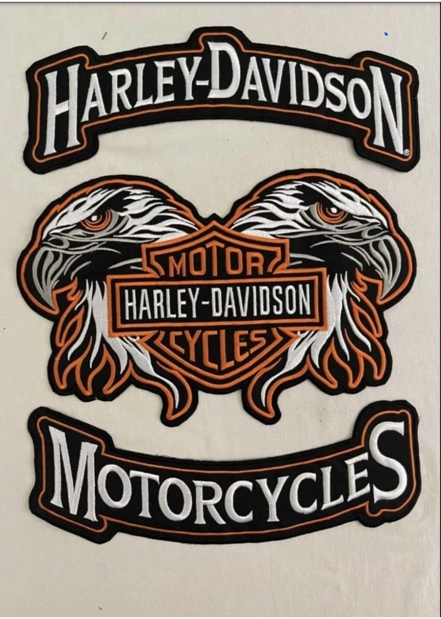 Harley Davidson Patch 3 Piece Eagle Patches for Jacket Motorcyclist ...