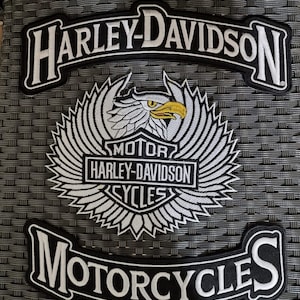 Harley Davidson Motorcycles Biker Patches Jacket - Vest Patches Iron on ...