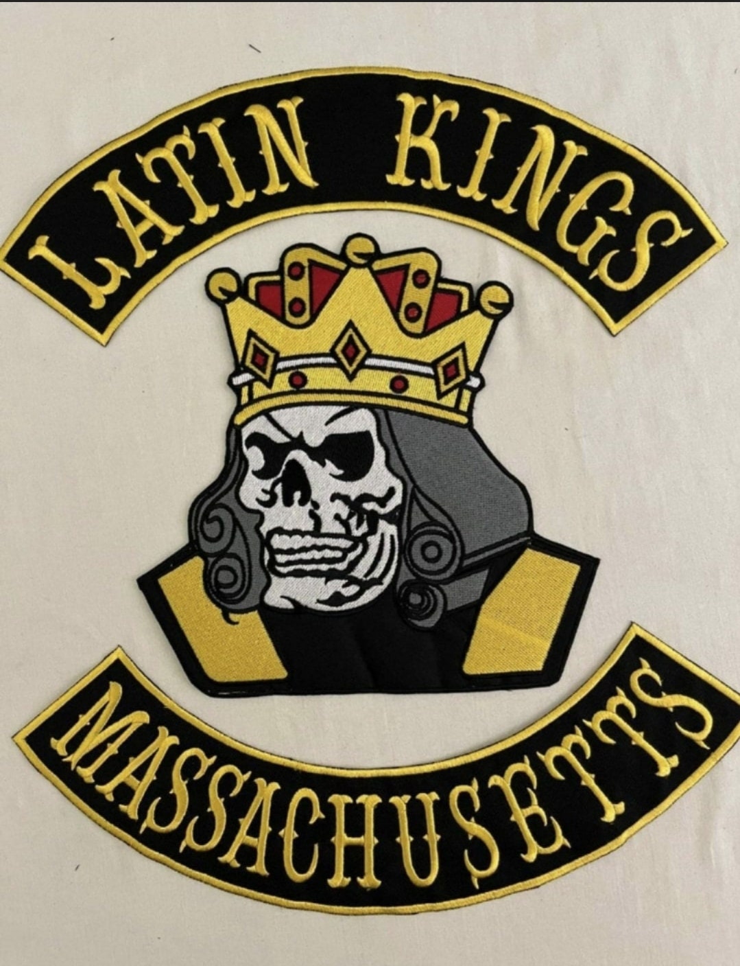 Latin Kings Massachusetts Embroidered Patches Set of 3 Pcs Iron On - Etsy