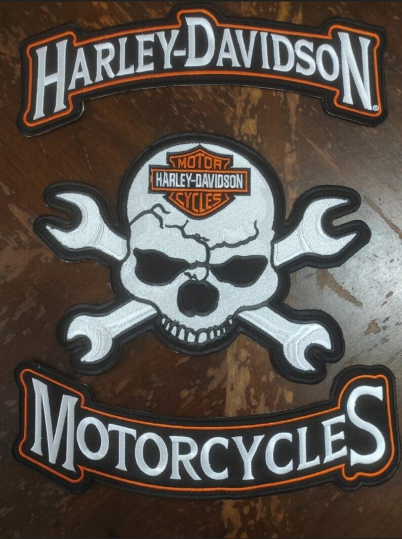 Harley Davidson G-skull Rockers Willie Rockers Embroidery Patches Set ...