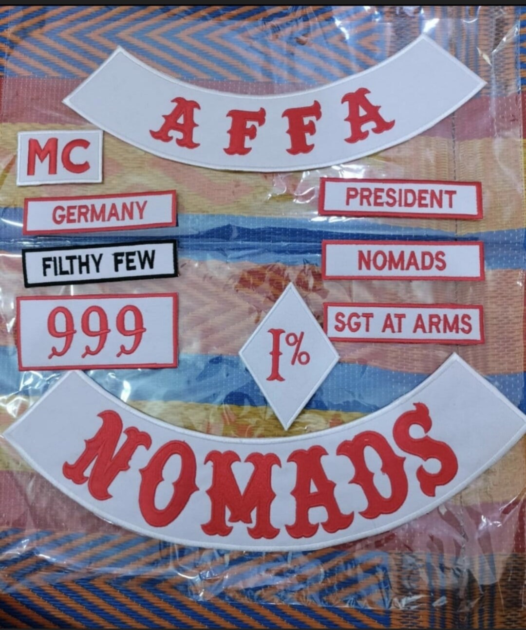 Nomads AFFA 1% MC Patches Embroidered Iron on Embroidered Set - Etsy