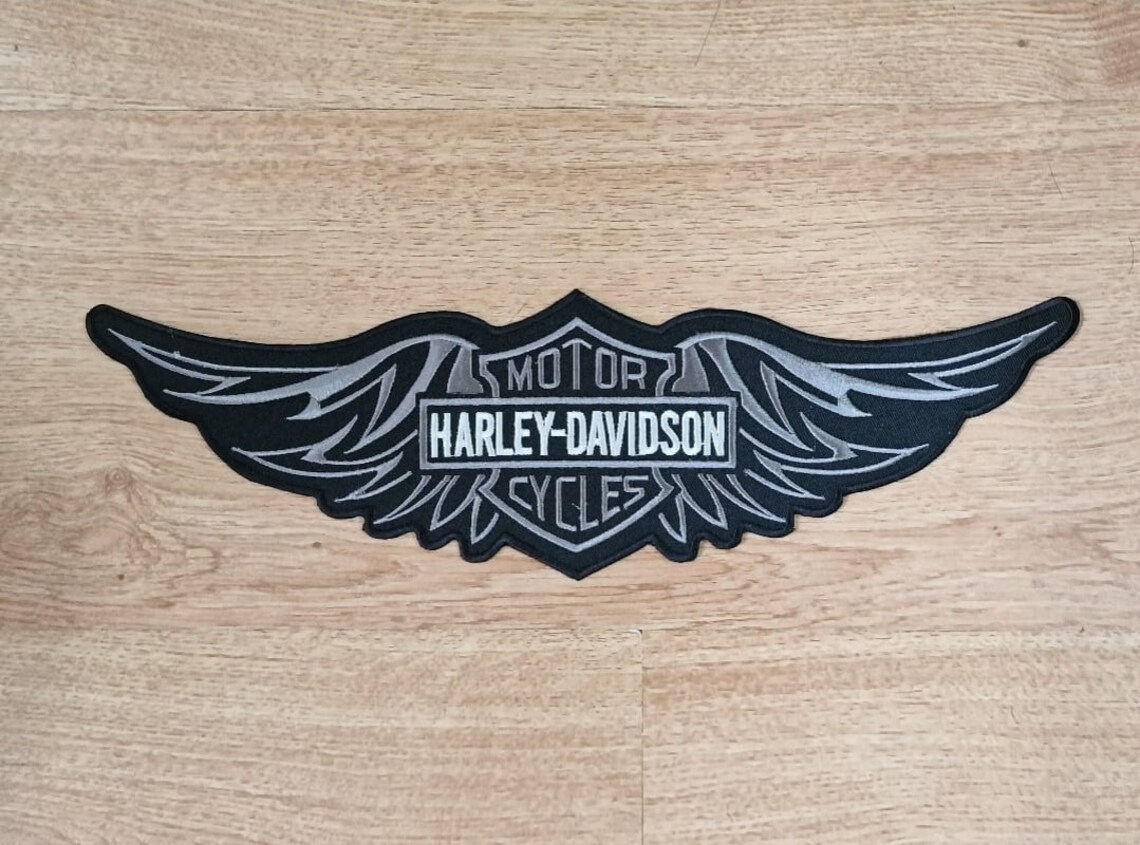 Harley Davidson Embroidered Patch Harley Logo Wing Motorcycle Jacket 15 ...