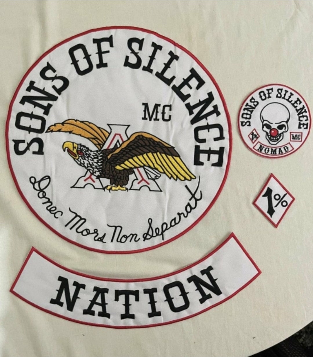 Sons of Silence Mc Nation Iron on Embroidered Set 35cm - Etsy