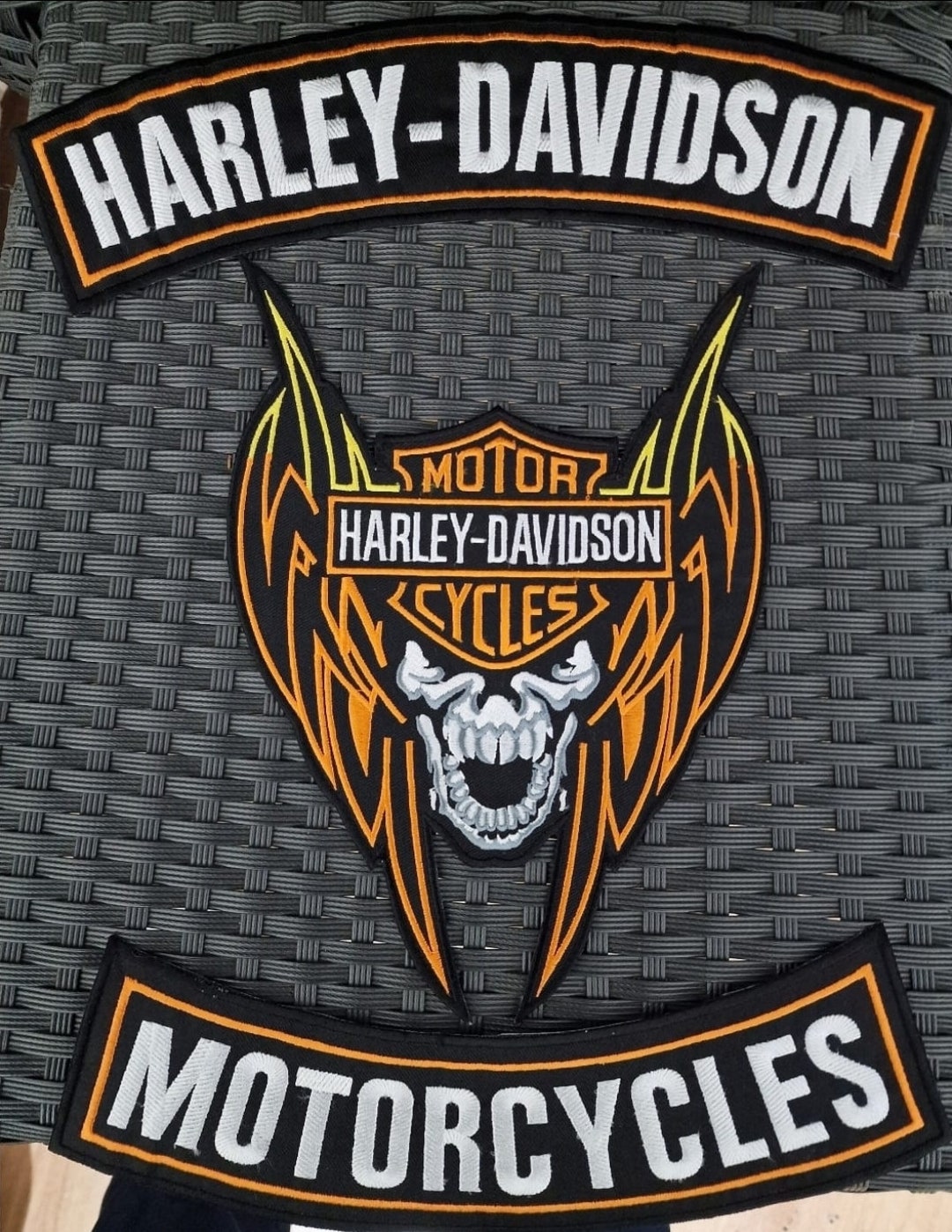 Harley Davidson Motorcycles Biker Skull Biker Patches for Jacket and ...