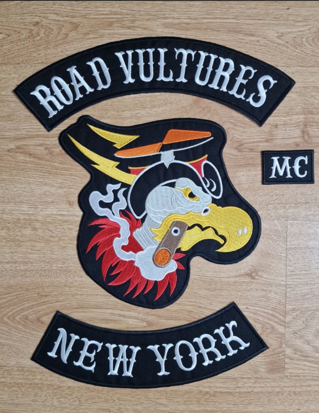Road Vultures New York Mc 35 Cm Embroidered Patches Set of 4 Pieces ...