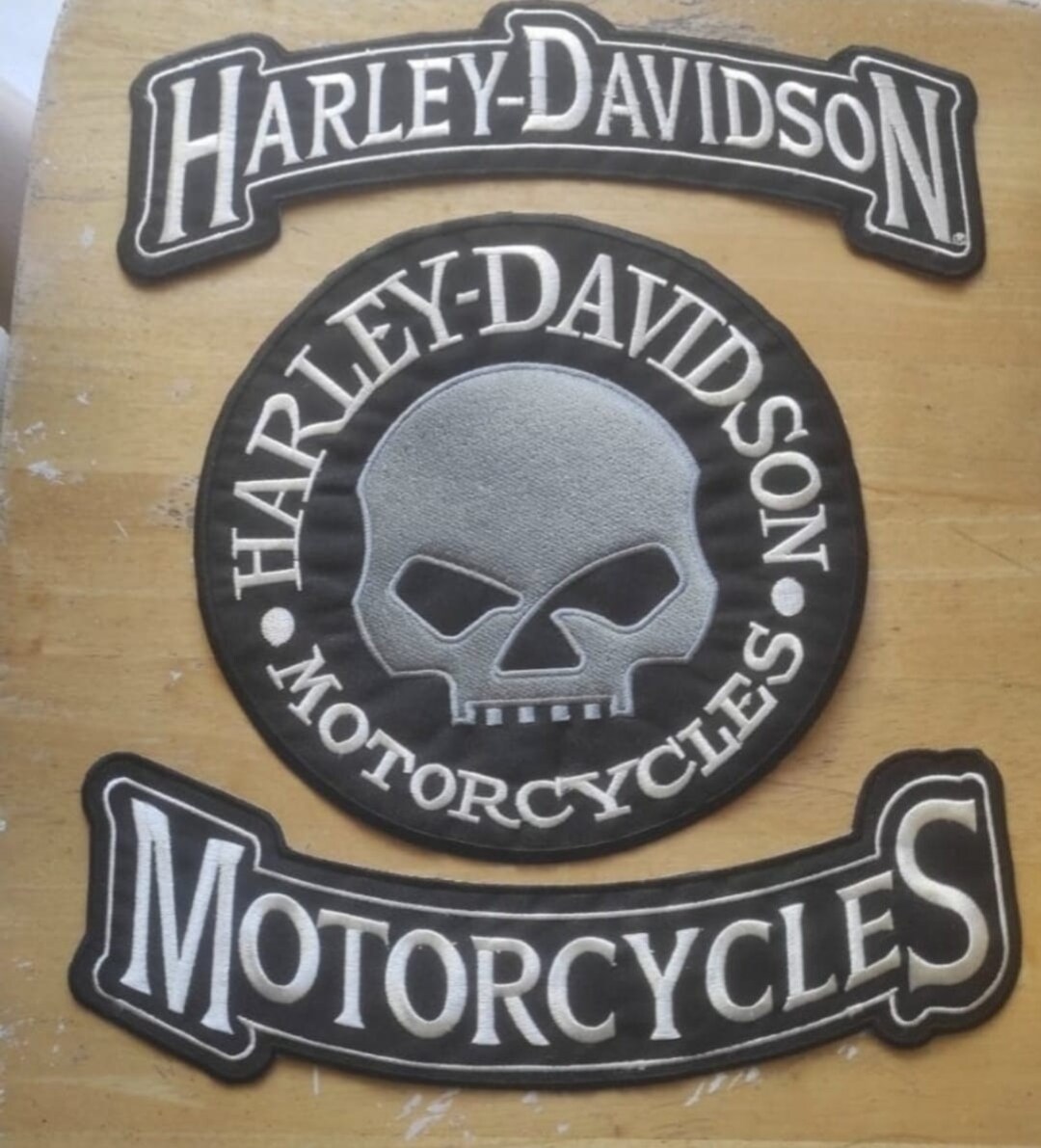 Harley Davidson Willie Rockers Grey Skull Embroidery Patch Biker ...