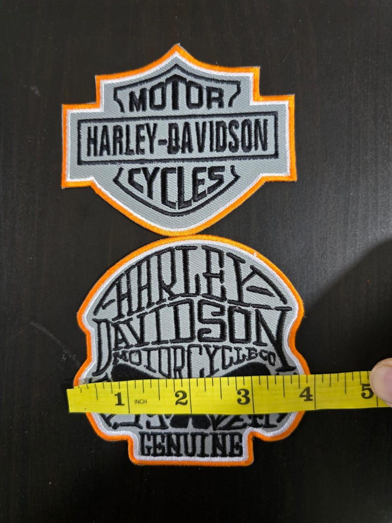 Harley Davidson Motorcycles Skull 5 Pieces, Embroidery Patch Full Set ...