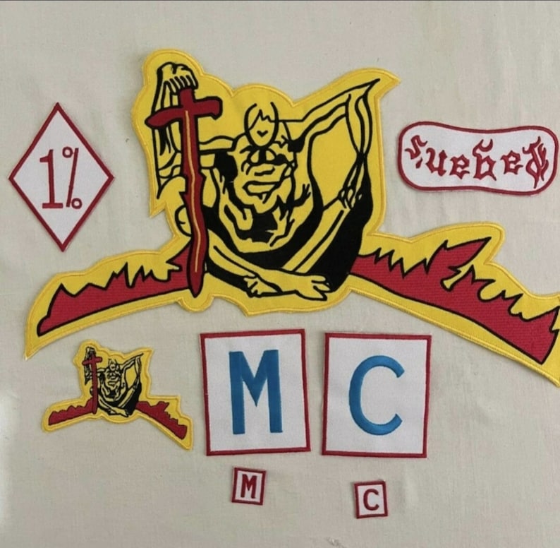 Patches Pagans Motorcycle Iron on Biker Rider Vest MC Embroidered ...