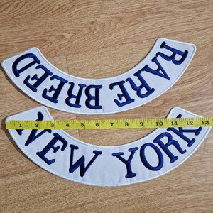 Rare Breed New York MC Embroidery Patches for Biker Jacket/ Vest Iron ...