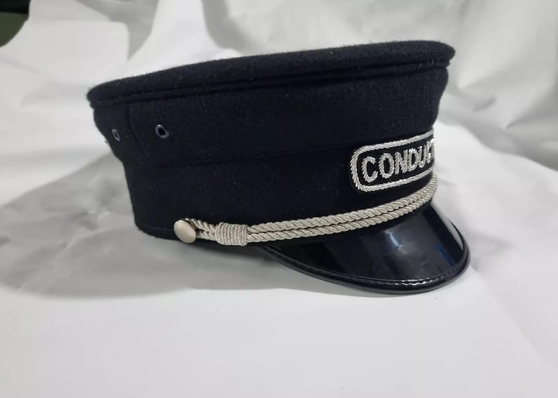 Train Conductor Railway Cap Railroad Officer Style Hat - Etsy