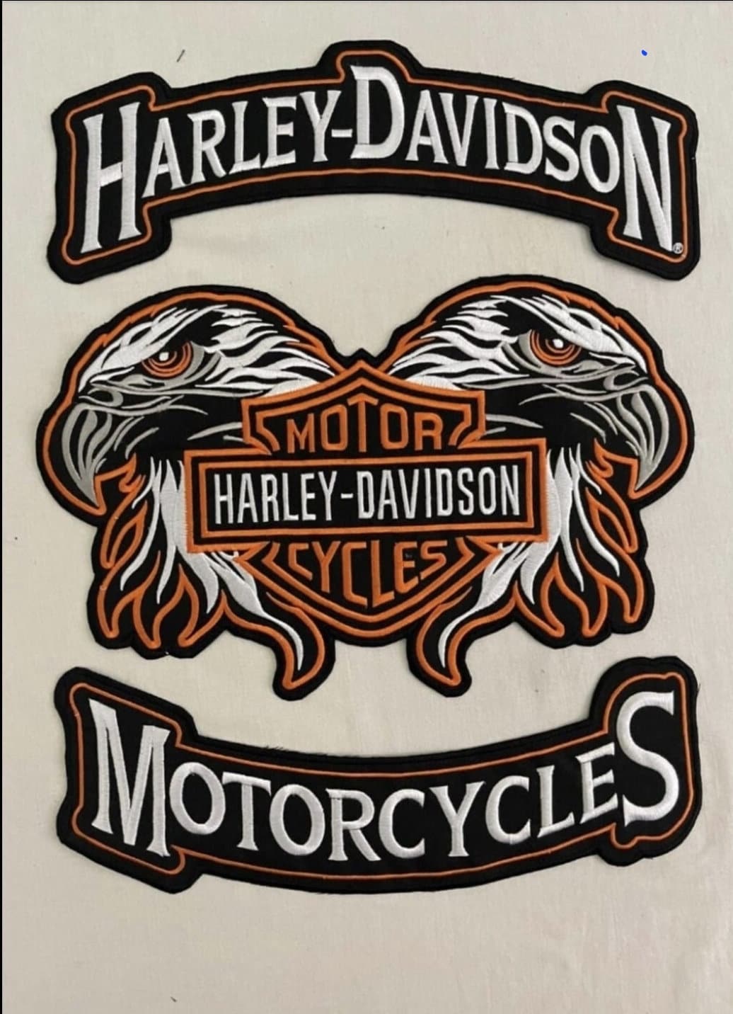 Harley Davidson Patch 3 Piece Eagle Patches for Jacket Motorcyclist ...