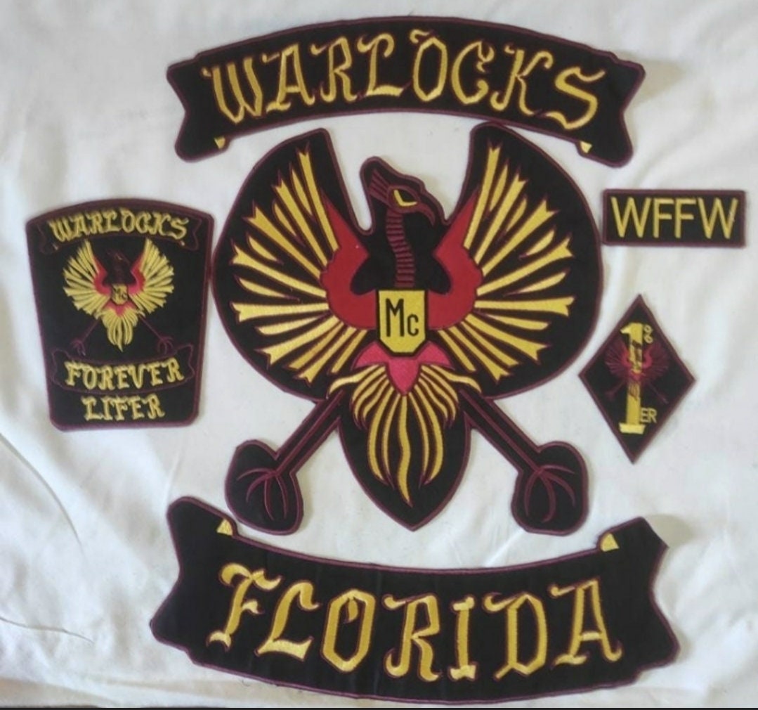 Warlocks Florida Mc Jacket 35CM Iron on Embroidered 06 Pcs Set - Etsy