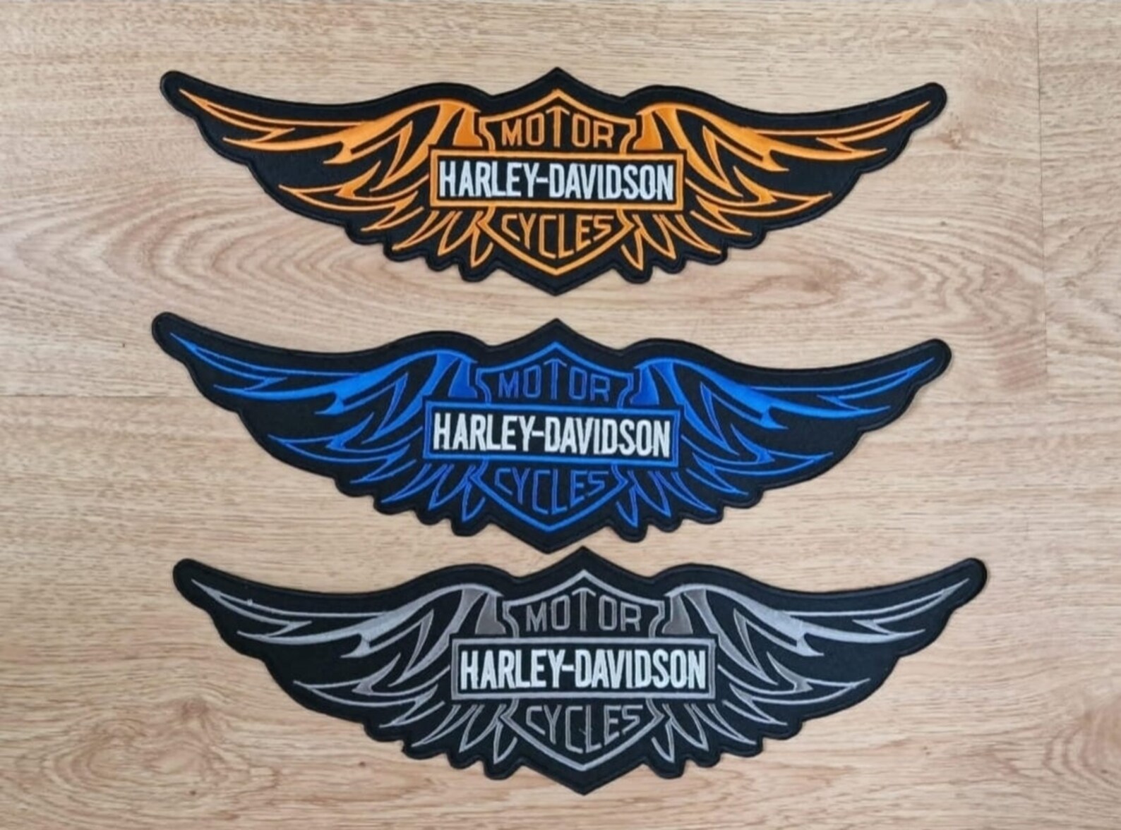 Harley Davidson Embroidered Patch Harley Logo Wing Motorcycle Jacket 15 ...
