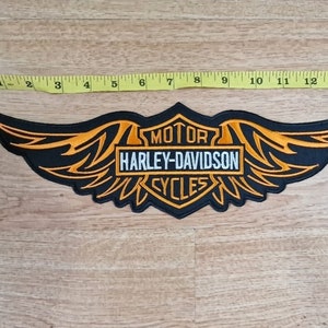 Harley Davidson Embroidered Patch Harley Logo Wing Motorcycle Jacket 15 ...