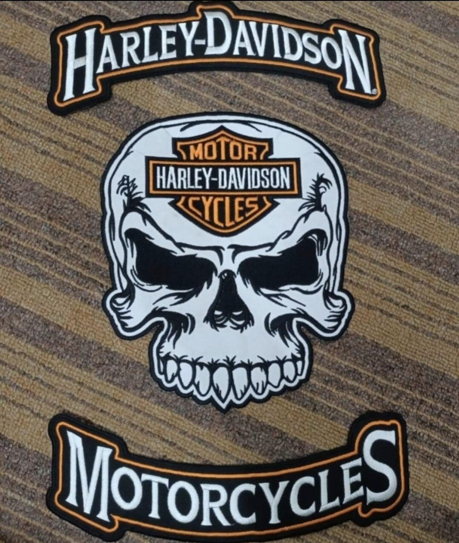 Harley Davidson Willie Rockers New Style Embroidery Patch Orange and ...