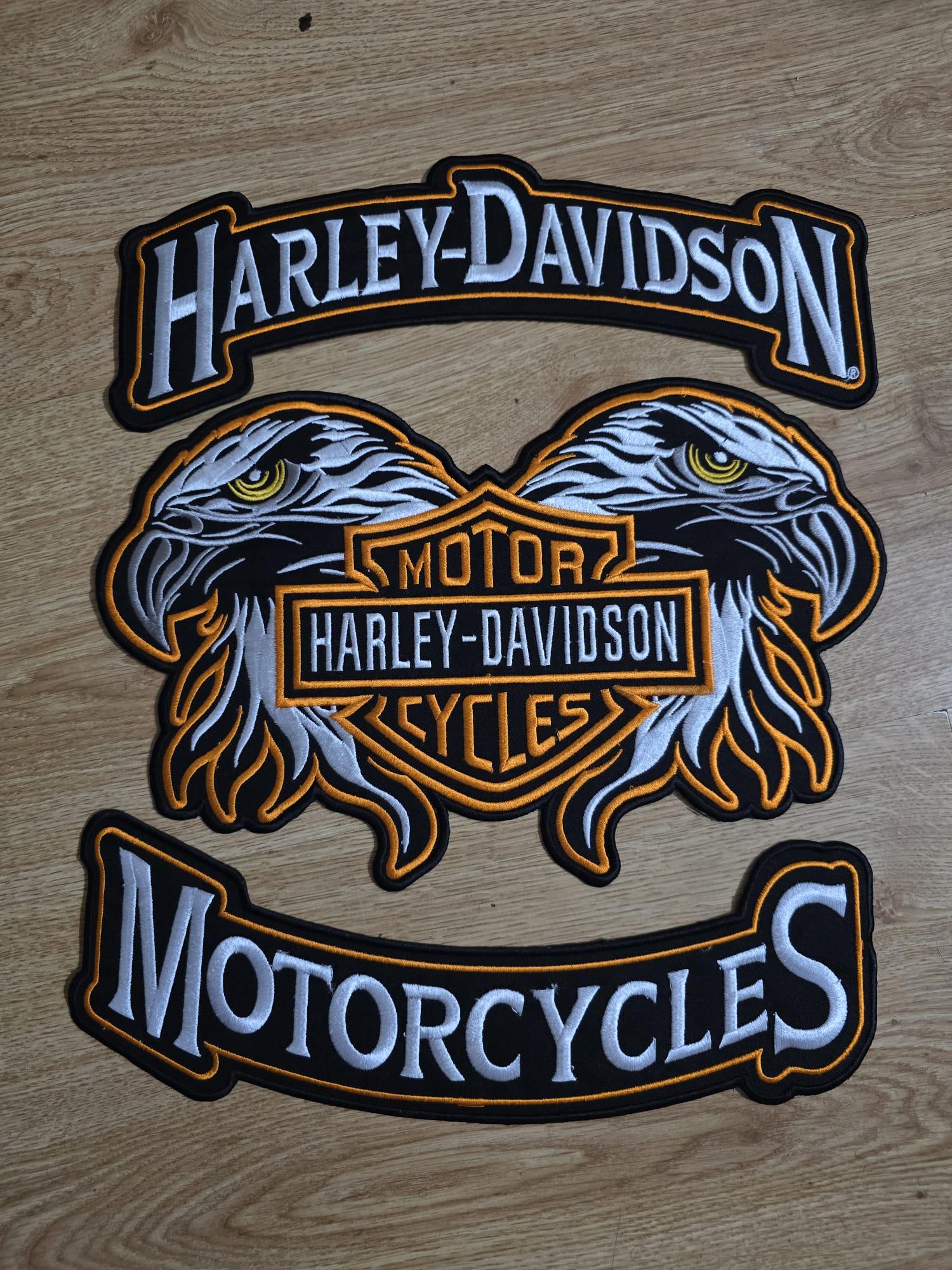 Harley Davidson Patch 3 Piece Eagle Patches for Jacket Motorcyclist ...