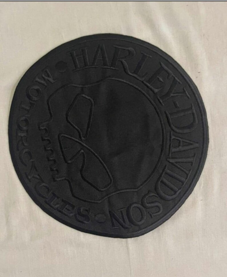 Harley Davidson Black Skull Embroidery Patch 30.5cm Iron on Embroidered ...