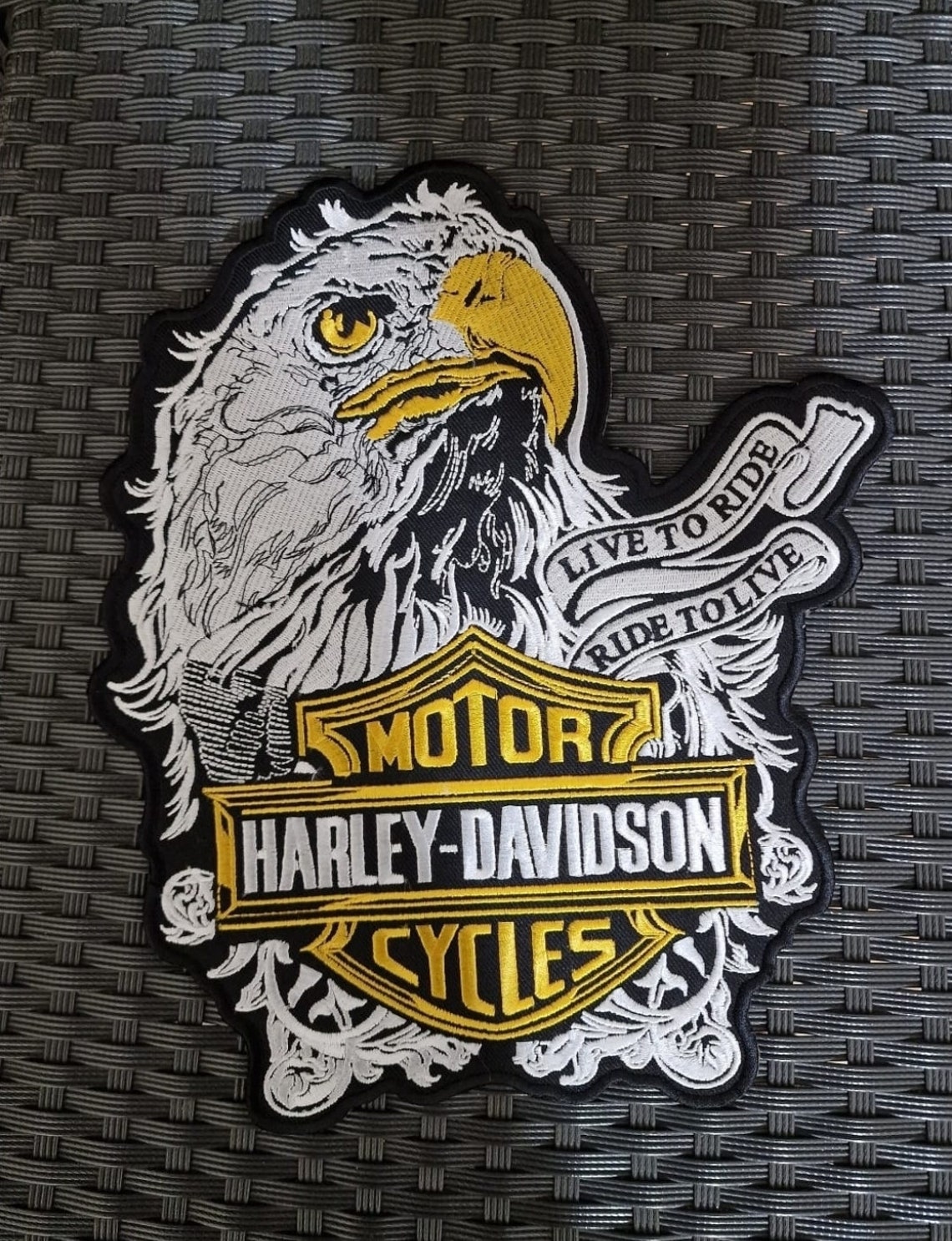 Harley Davidson Set of Three 3 Eagle Patch Embroidered Motorcycle ...