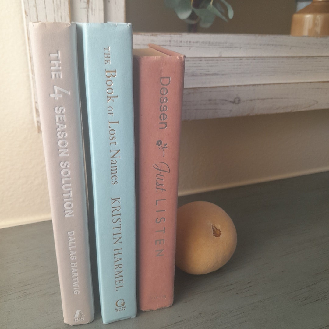 Pastel Book Bundle as Shown, Light Gray, Baby Blue, Powder Pink Real ...