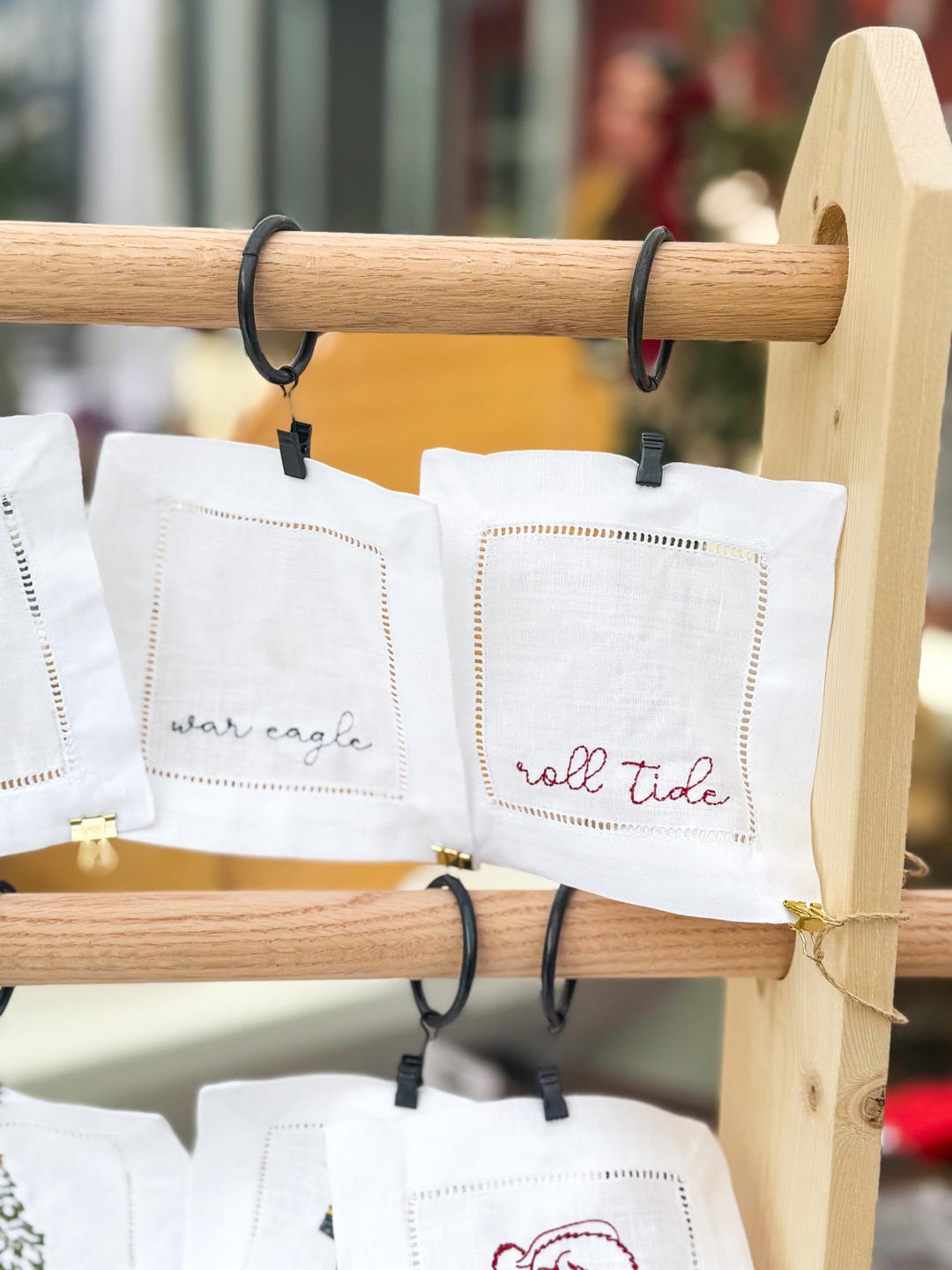SEC Football Embroidered Cocktail Napkins – Game Day Linen Napkins ...