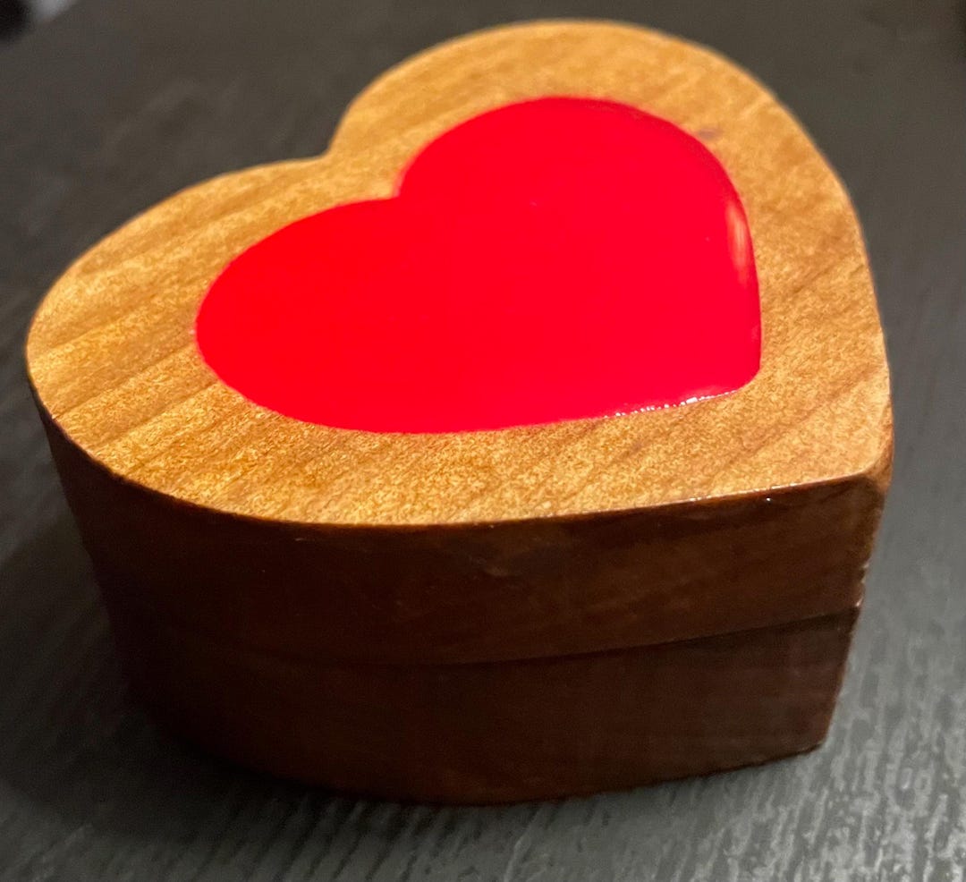 Rustic Heart Wood Box - Etsy