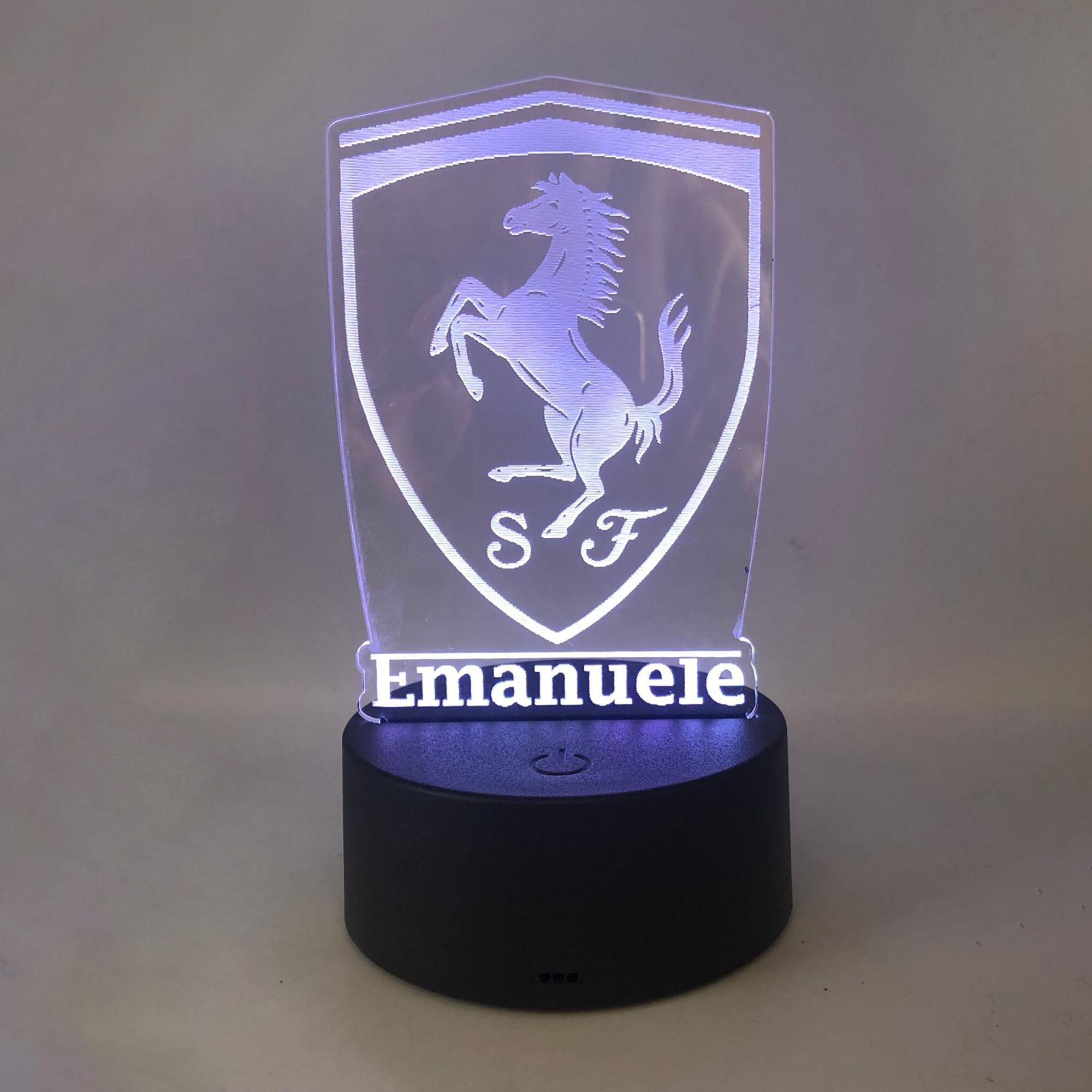 Scuderia Ferrari Plexiglass Lamp and Custom Name Decor Night Light LED ...