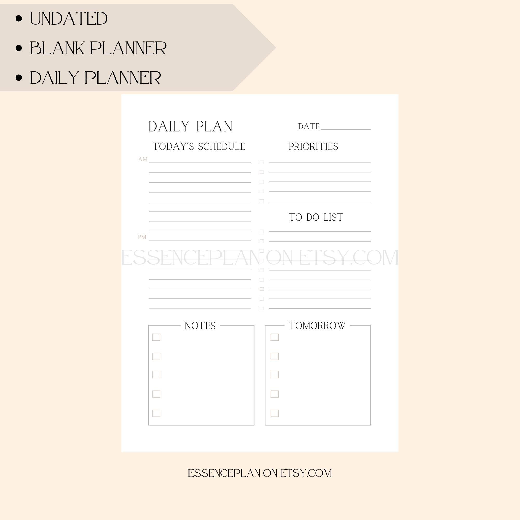 Daily Planner - Etsy