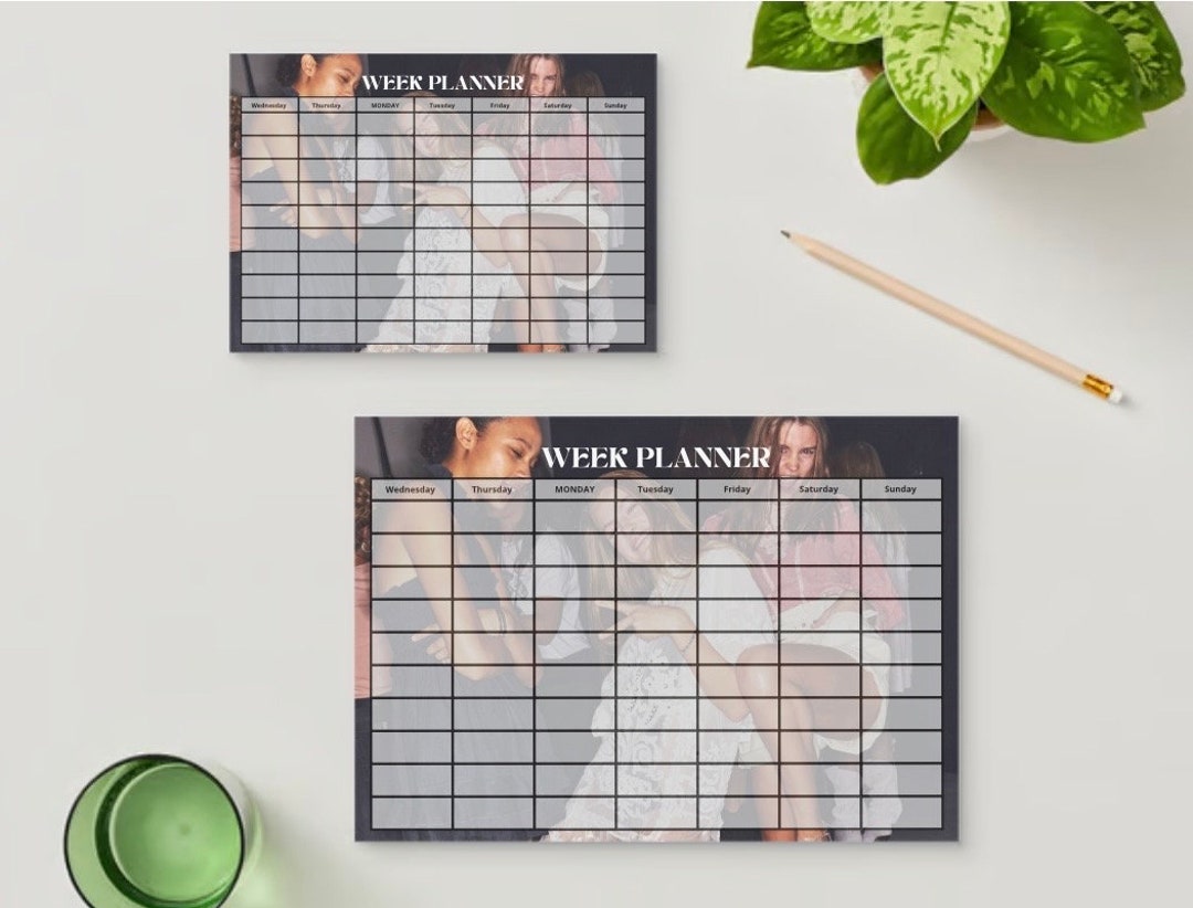 Printable Weekly Callander - Etsy