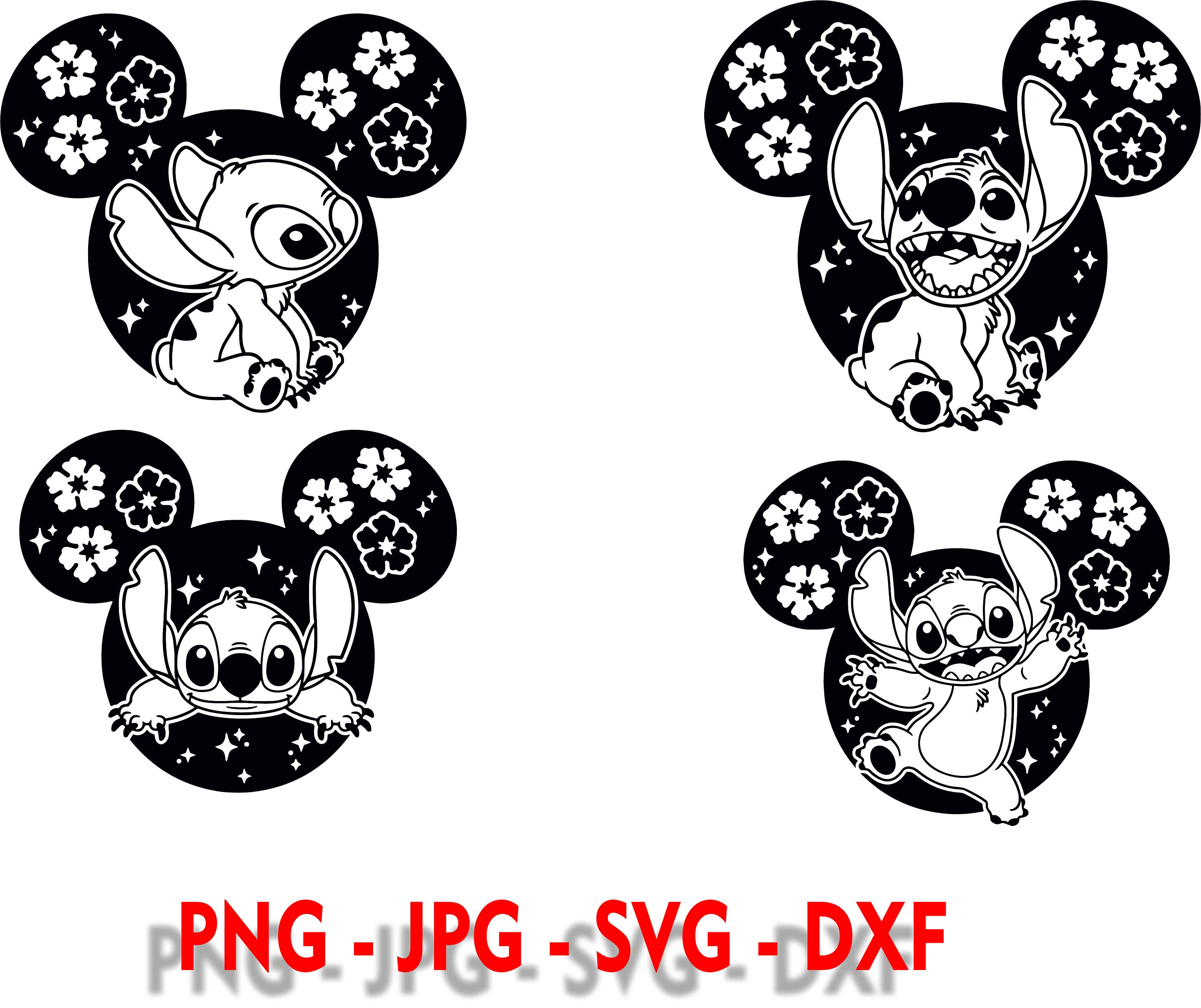 Stitch Ears Svg, Stitch SVG Ears Svg Png Clipart , Cut File Silhouette ...