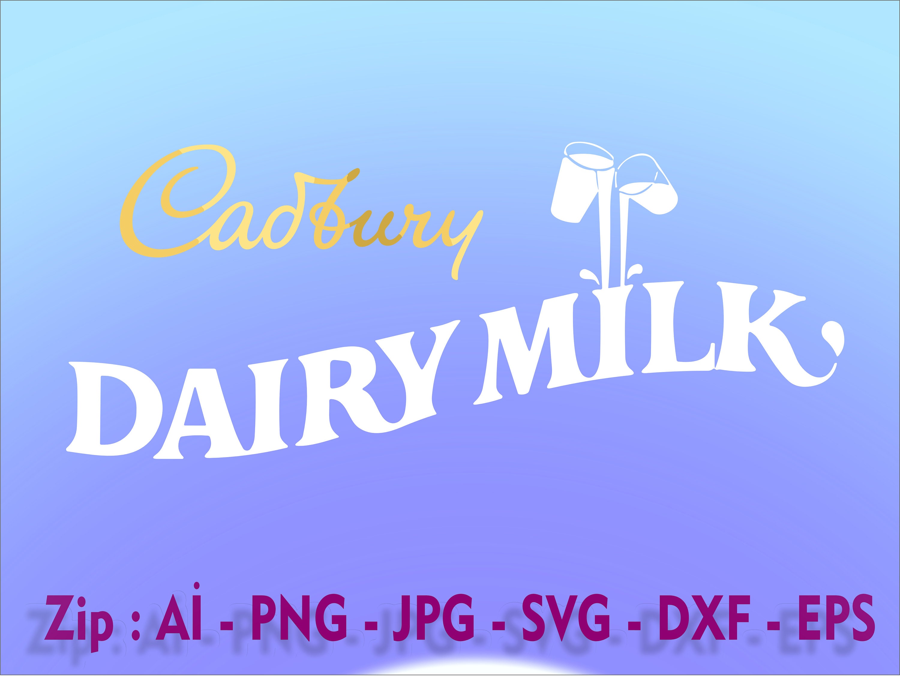 Cadbury Dairy Milk Svg Digital File for Cricut Split and Layered - Etsy ...