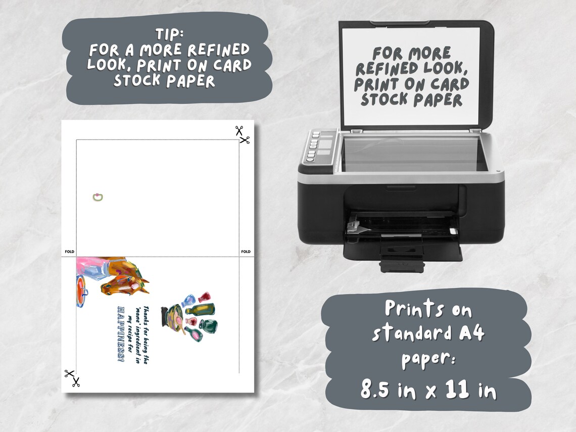 Funny Pun Horse Thank You Card, 'mane' Ingredient in My Recipe for ...