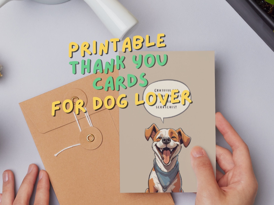 Dog Thank You Cards, Funny Dog Thank You Cards, Dog Lover, Saying ...