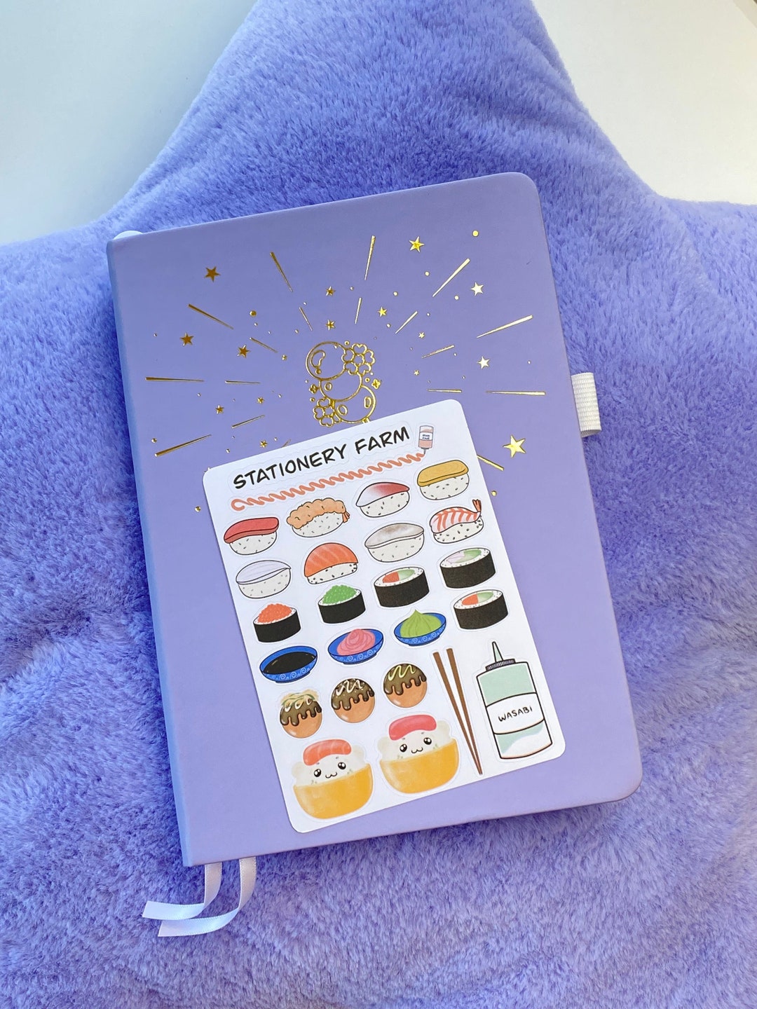 Cute Sushi Deluxe Sticker Set, Kawaii Nigiri, Maki Rolls, Stationery ...