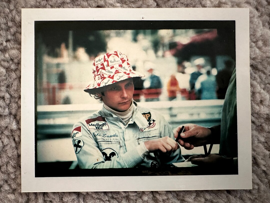 1973 Niki Lauda Polaroid of Him Signing an Autograph - Etsy