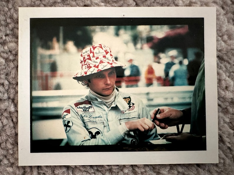 1973 Niki Lauda Polaroid of Him Signing an Autograph - Etsy