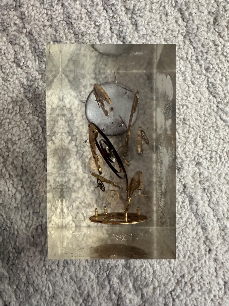 Clock in Acrylic Glass by Pierre Giroudon, France, 1970s - Etsy