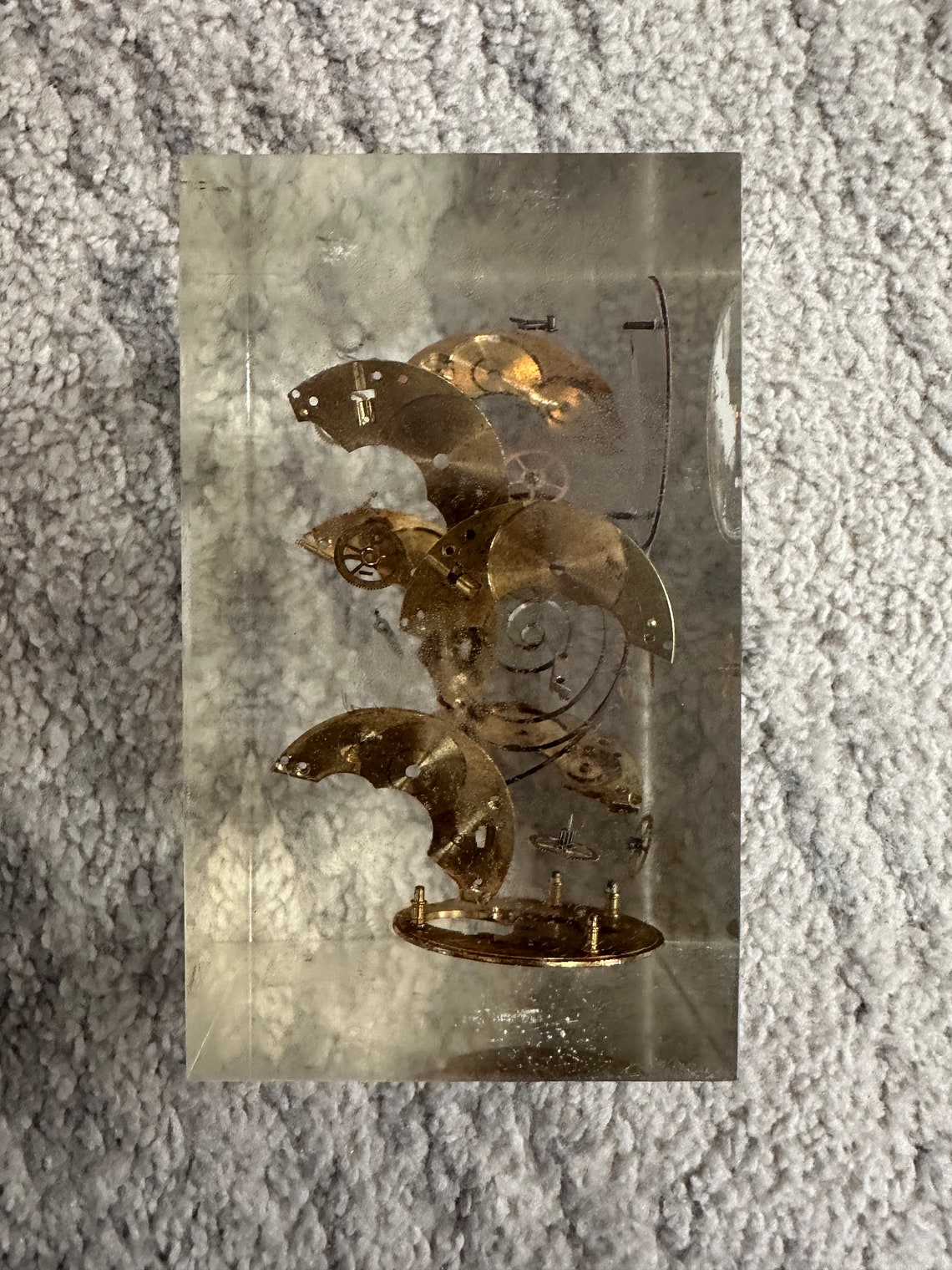 Clock in Acrylic Glass by Pierre Giroudon, France, 1970s - Etsy