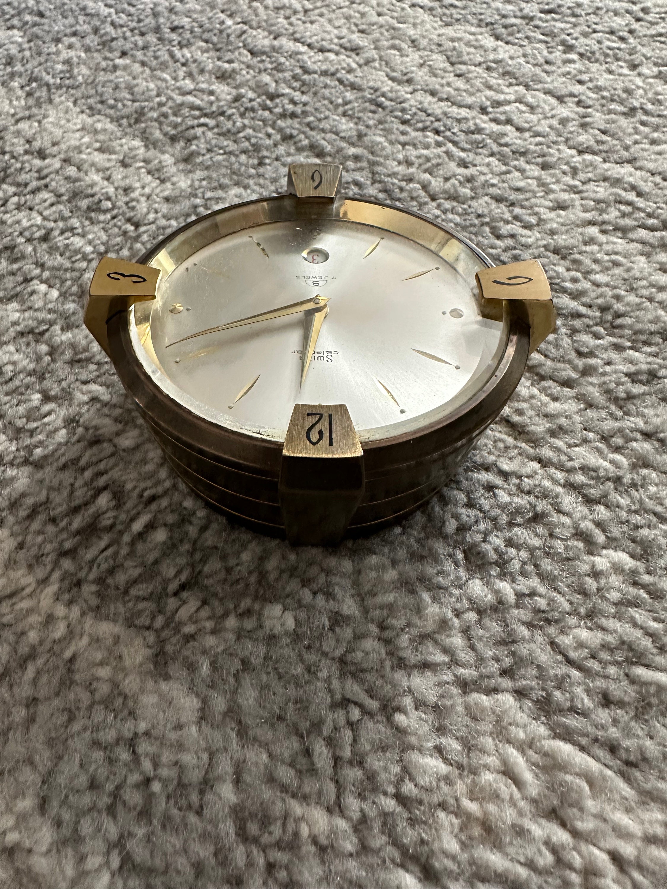 1967 Swiza Bronze Paperweight Calendar Clock - Etsy