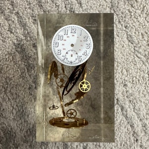 Clock in Acrylic Glass by Pierre Giroudon, France, 1970s - Etsy