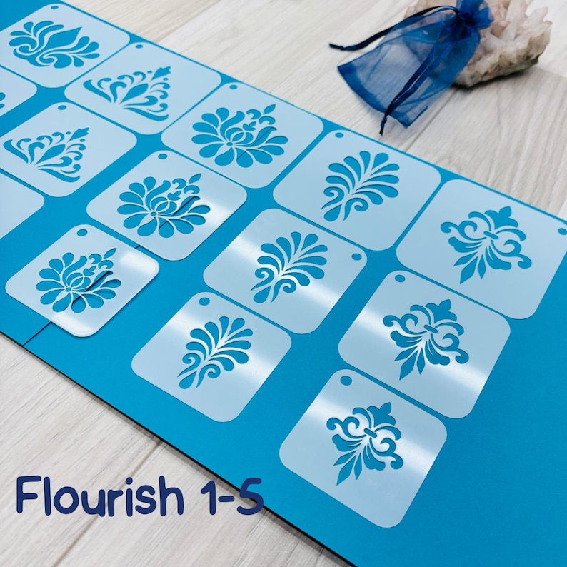 15/30 Mandala Stencils, Model Flourish, Swoosh Stencil, Drawing Stencil ...