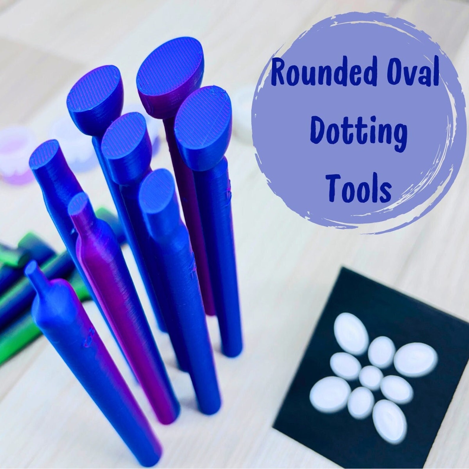 Dotting Tool for Dot Painting Mandalas, Rounded Oval, Pointillism Tools ...